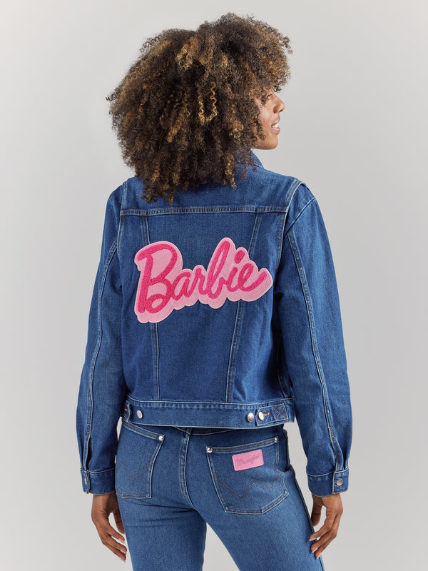 Wrangler X Barbie Women's Zip Front Denim Jacket In Wrangler Blue ...